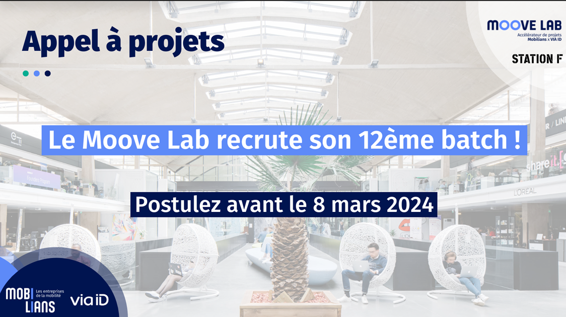 Le Moove Lab lance son 12ème appel à projet